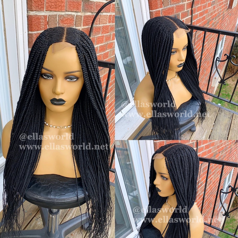 Kim Kay Closure Conrow Wig Braided Wig for Black Women - Etsy UK