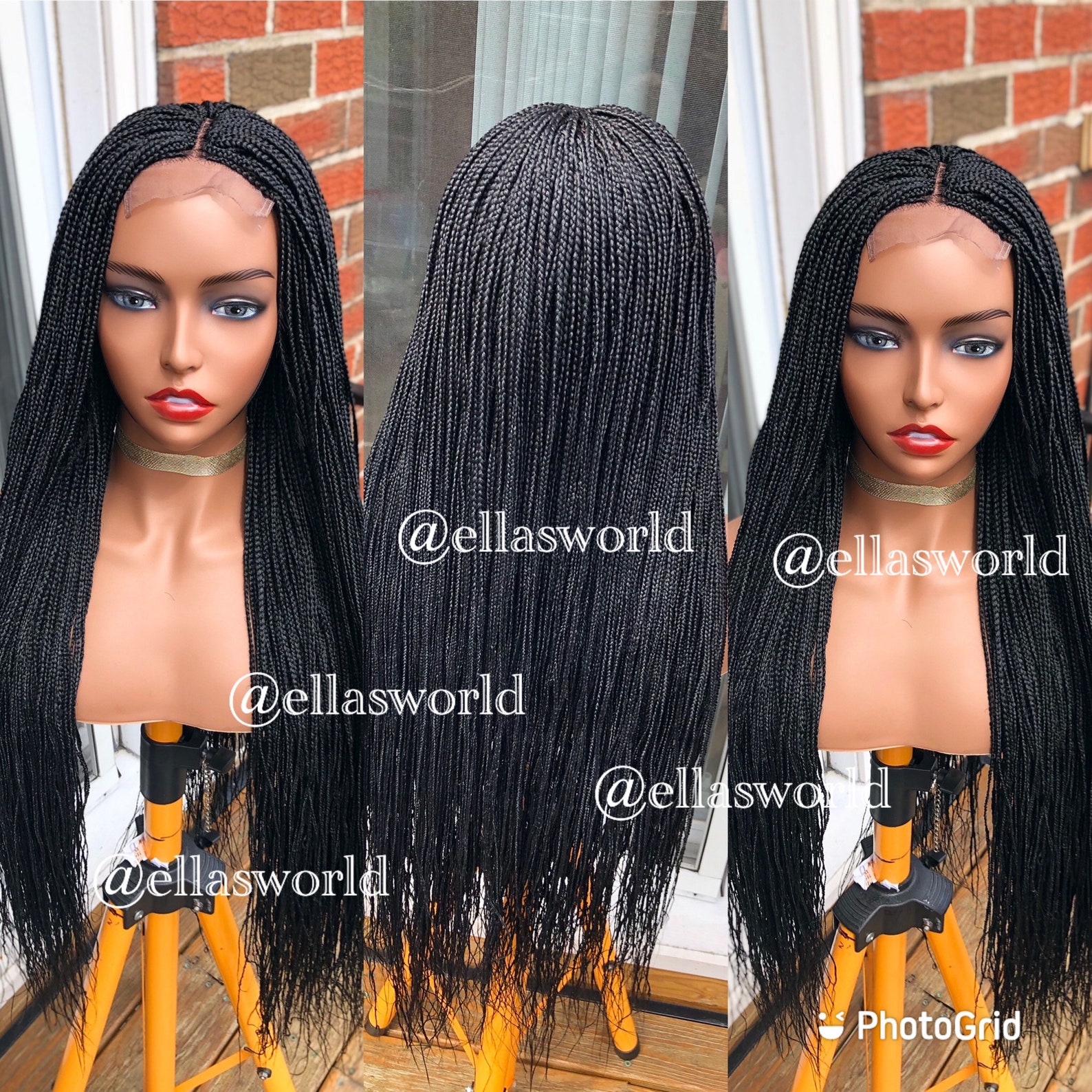 Closure Micro Box Braids Wig - Etsy
