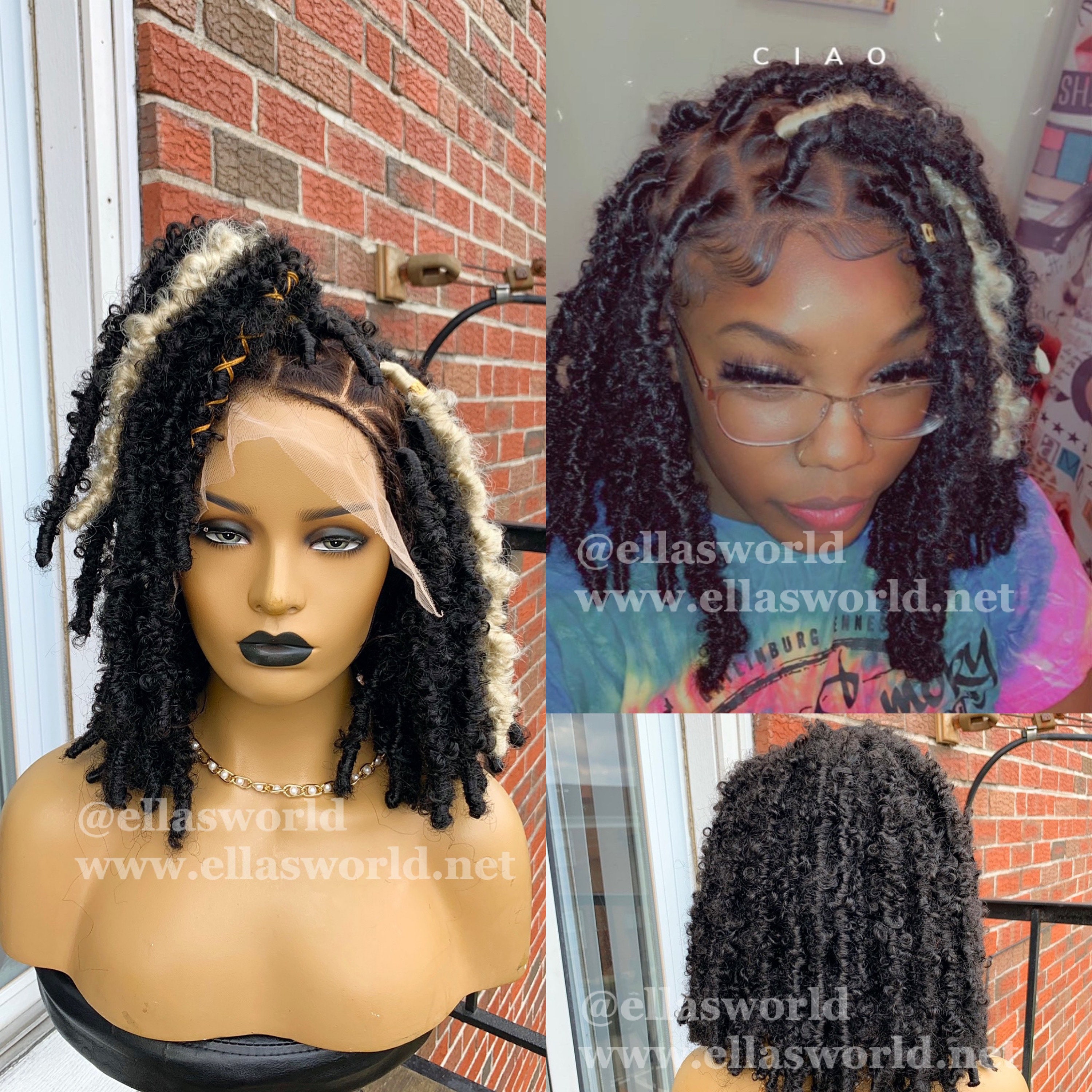 Frontal Distressed Locs, Shoulder Length - Etsy