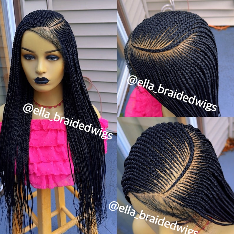 Conrow Wig Braided Wig Box Braided Wig Senegalese Twists Braided Wigs ...