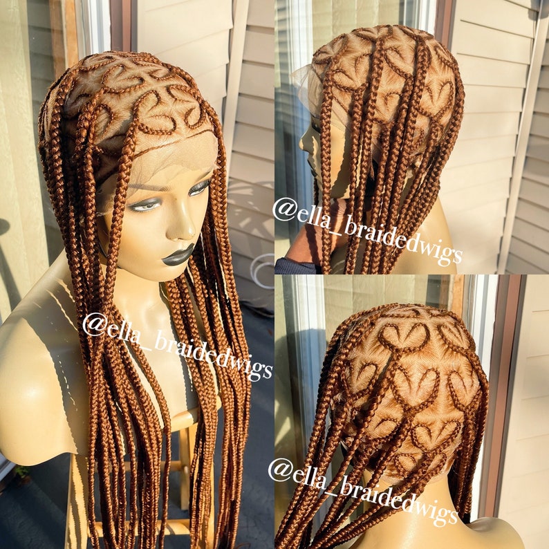 Heart Conrow Breaded Wigs Faux Locs Dreadloc Wig Box Braided Wig ...