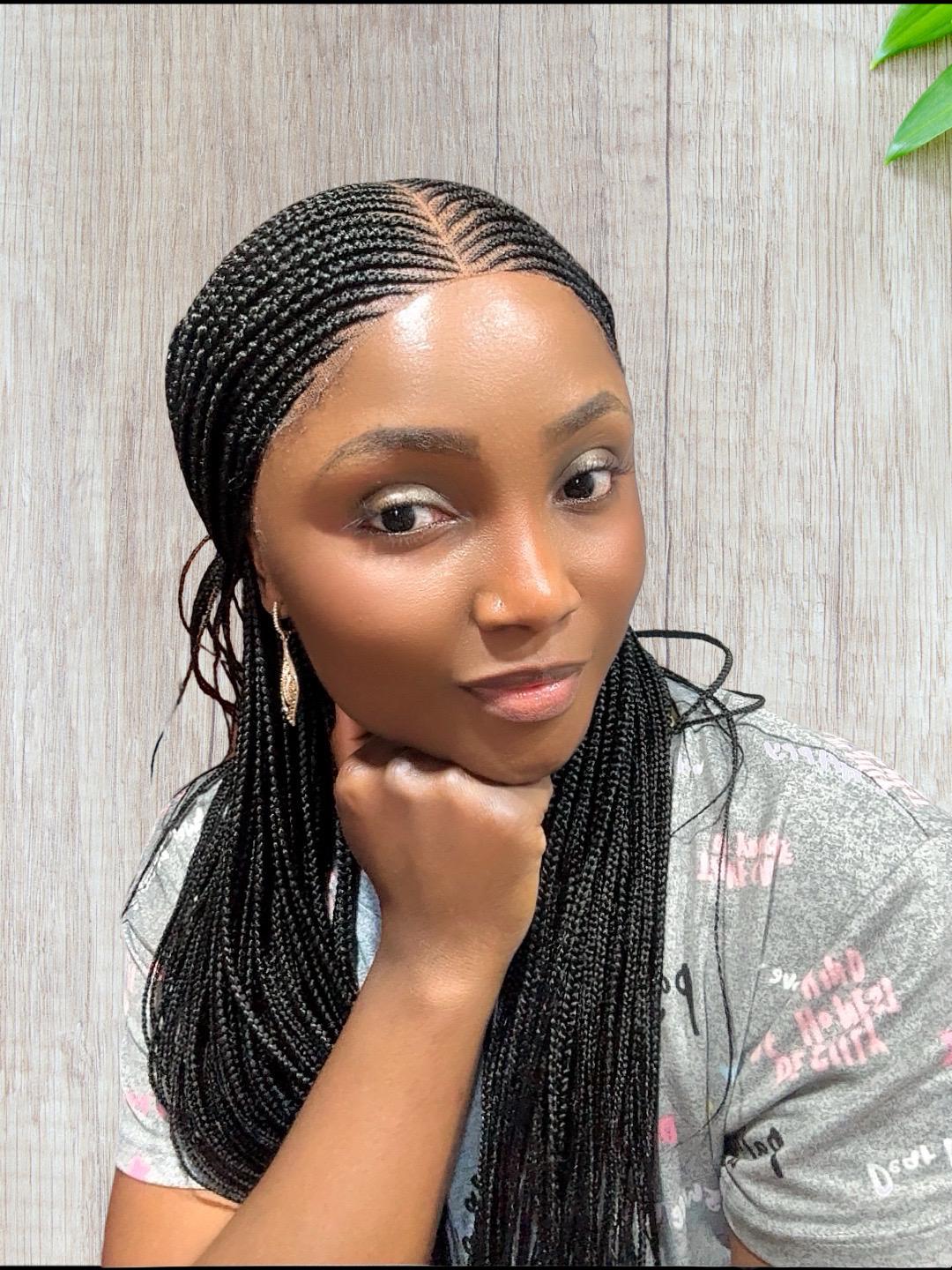 Conrow Braided Wig Closure Lace Wig Braided Wigs for Black Women - Etsy