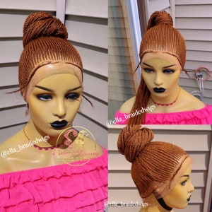Braidedwigs for Black Women Updo Conrow Wig Box Braids Wig Knotless Braids Wig - Etsy