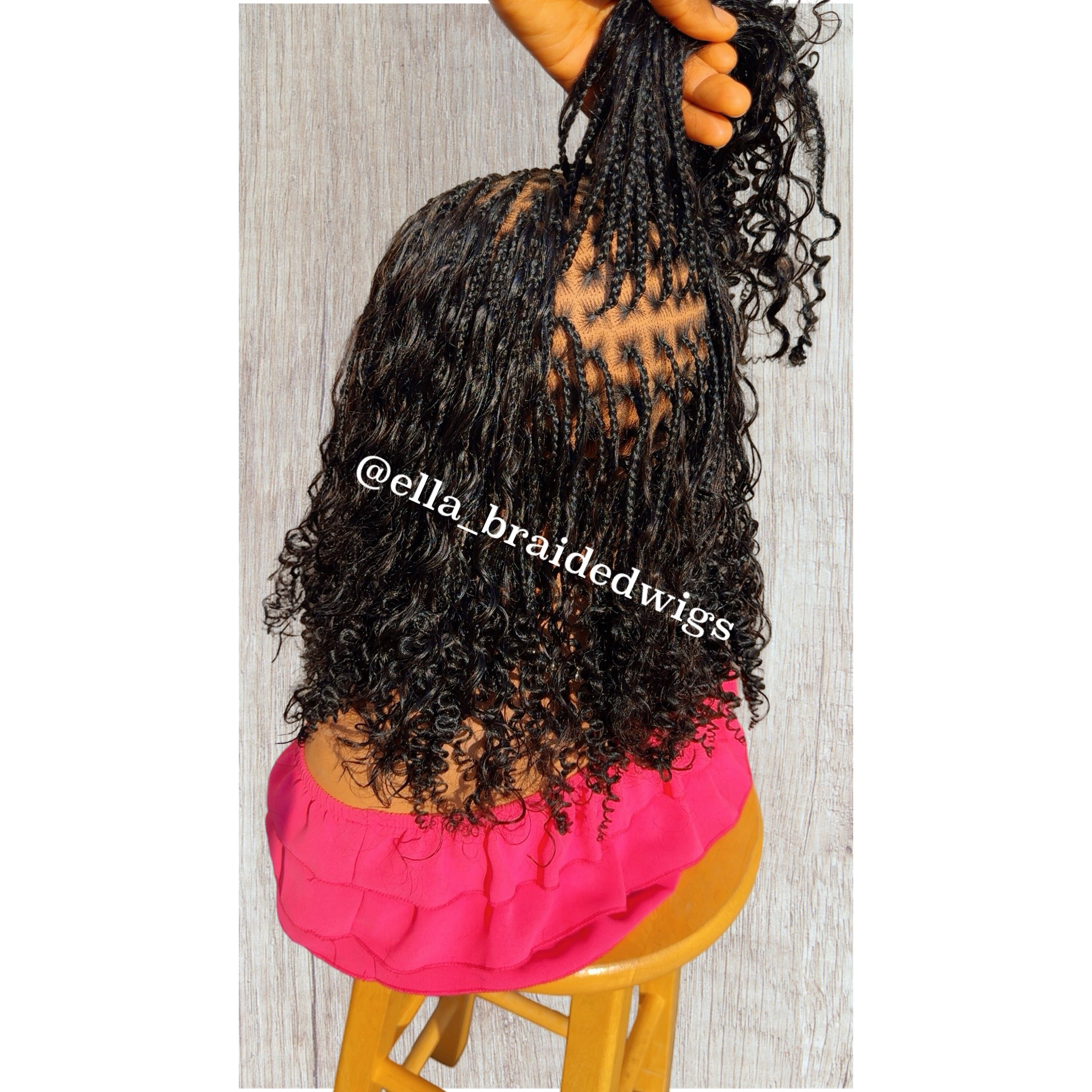 Braided Wigs for Black Women Human Hair Boho Braids Hundred Percent ...