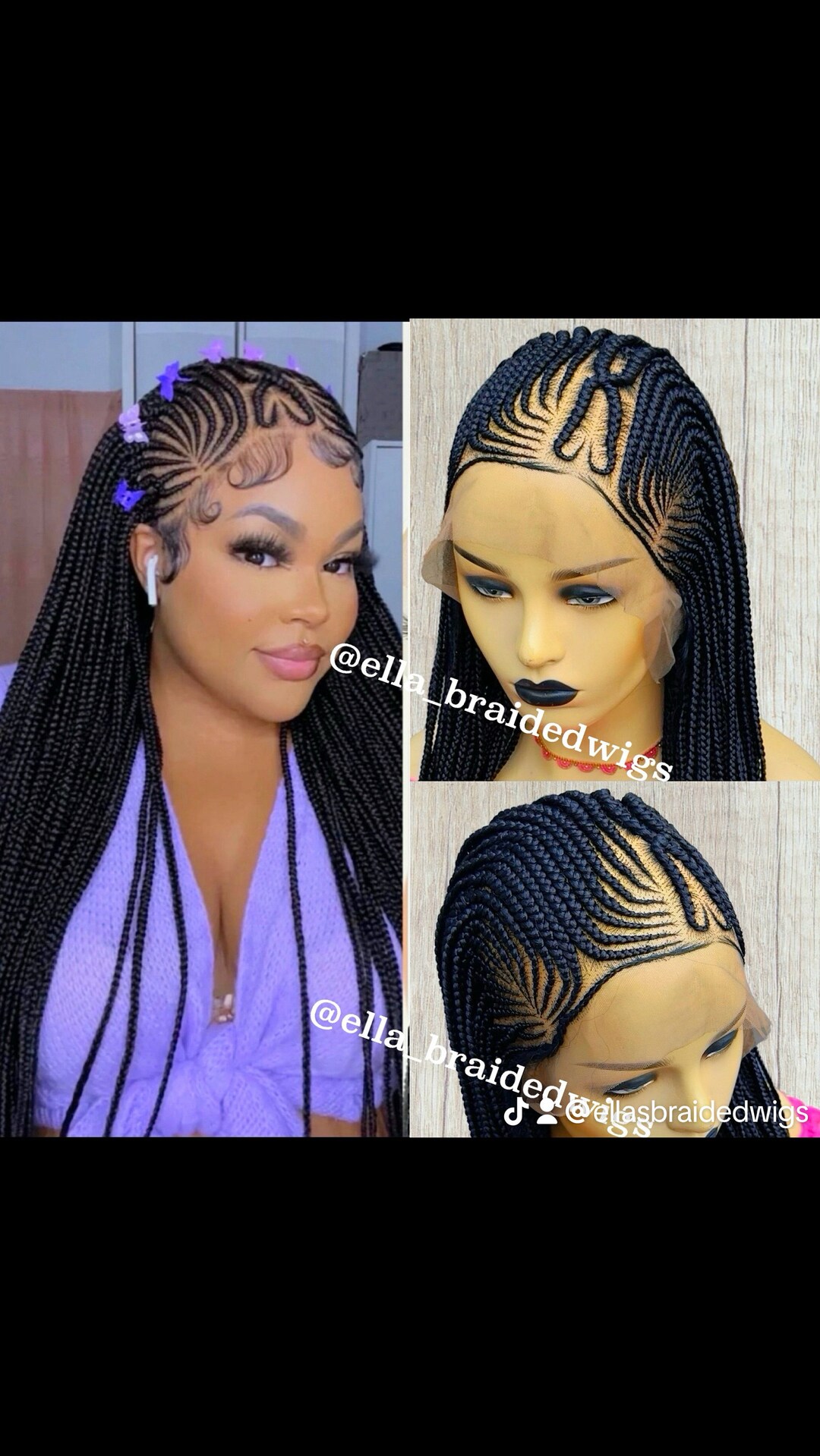 Conrow Wig Braided Wig Box Braided Wig Senegalese Twists Braided Wigs ...