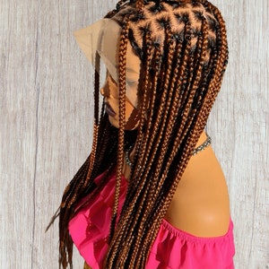Full Lace Knotless Braids Braided Wigs for Black Women - Etsy