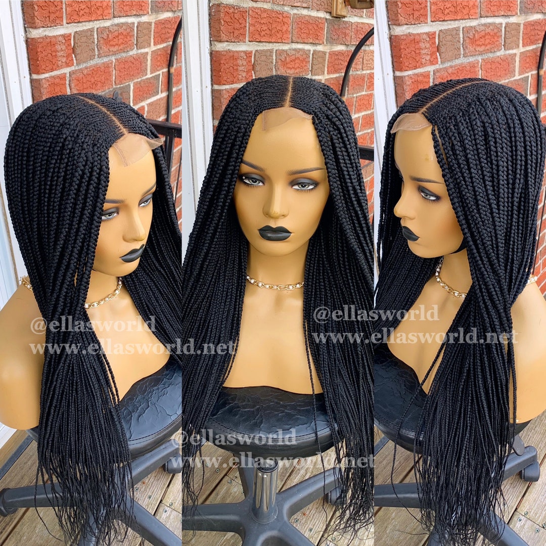 Kim Kay Closure Conrow Wig Braided Wig for Black Women - Etsy