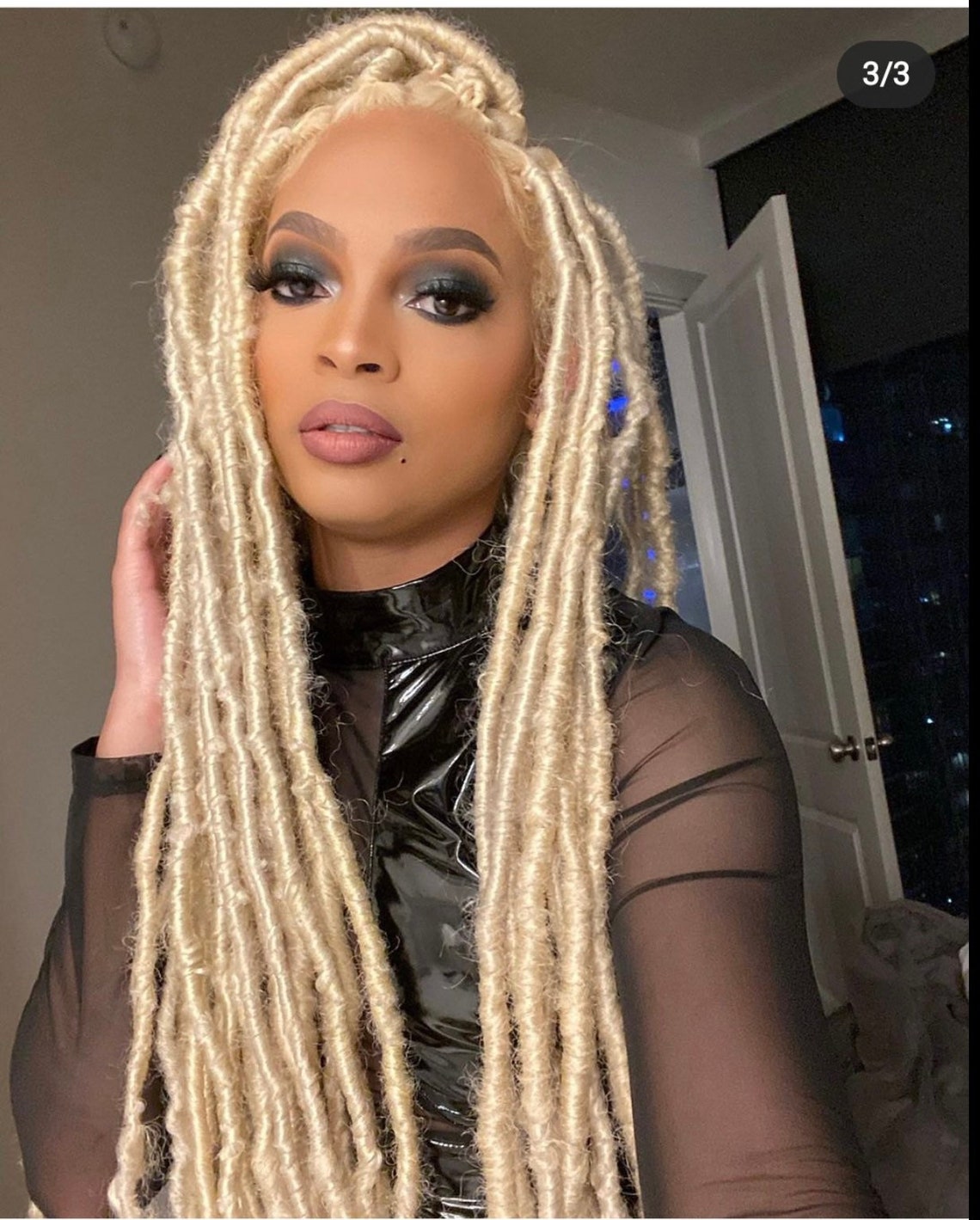 Full Lace Locs Distressed Locs Faux Locs - Etsy