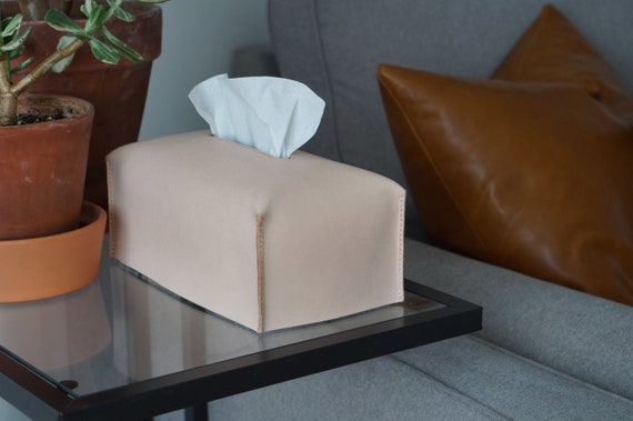 Leather Tissue Box Cover | Etsy