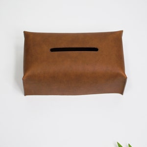 Leather Tissue Box Cover - Etsy