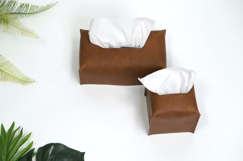 Leather Tissue Box Cover - Etsy