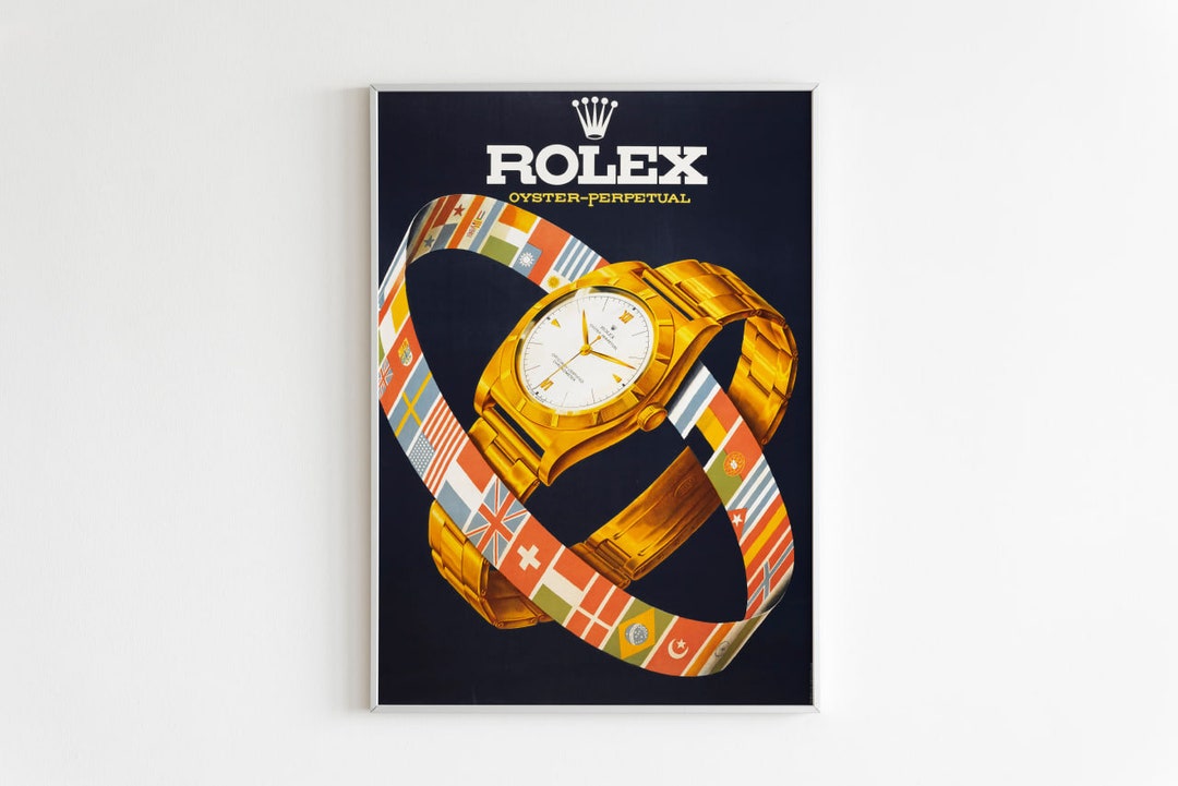 Rolex Oyster Perpetual Watch Advertising Poster 80's - Etsy