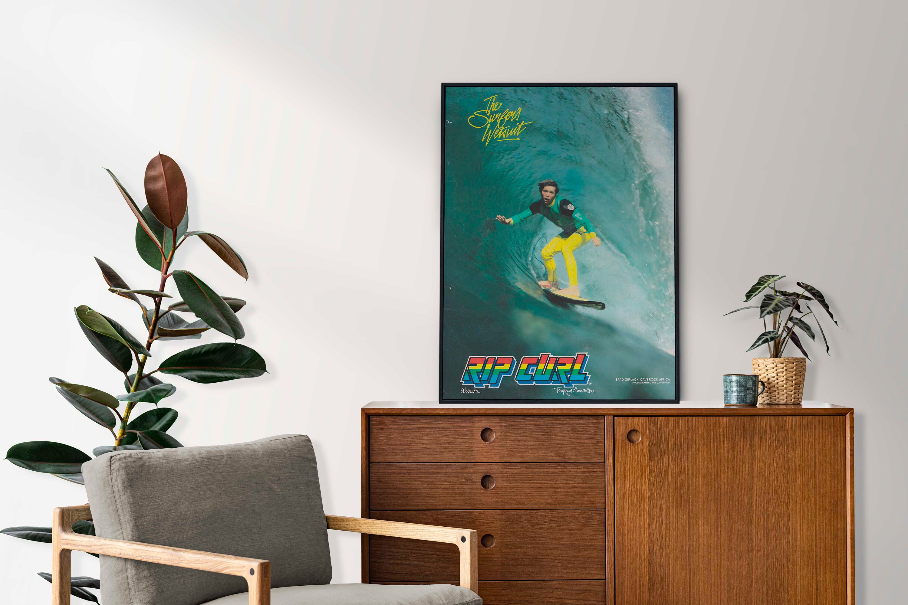 Rip Curl Advertising Poster 80s Style Surfing Print Vintage - Etsy