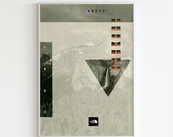The North Face Advertising Poster, 80s Style Outdoor Print, Vintage Ad Wall Art, Magazine Retro ...