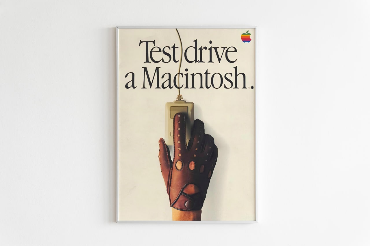 Apple "test Drive A Macintosh" Advertising Poster, 80s Retro Style ...
