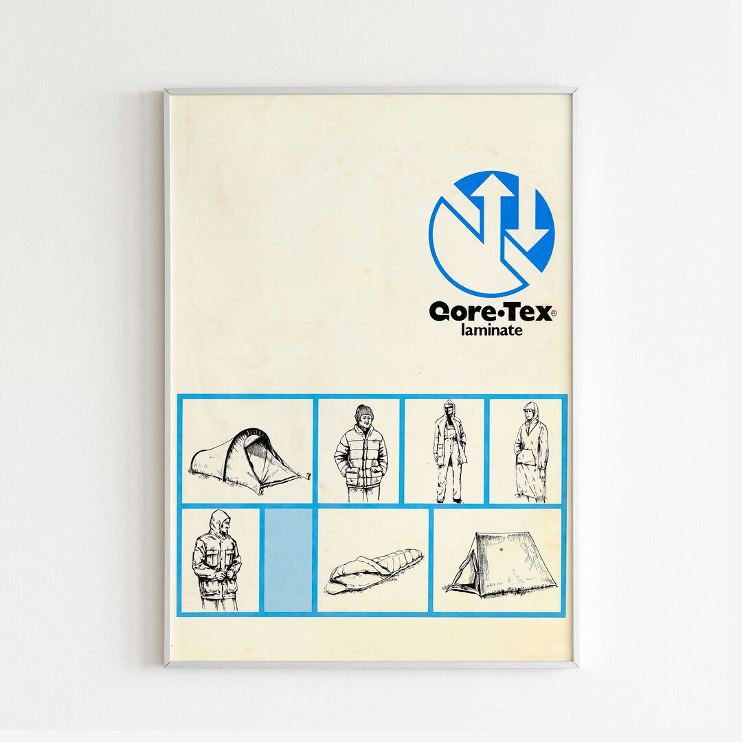 Gore-tex Advertising Poster, 80s Style Outdoor Print, Vintage Ad Wall ...
