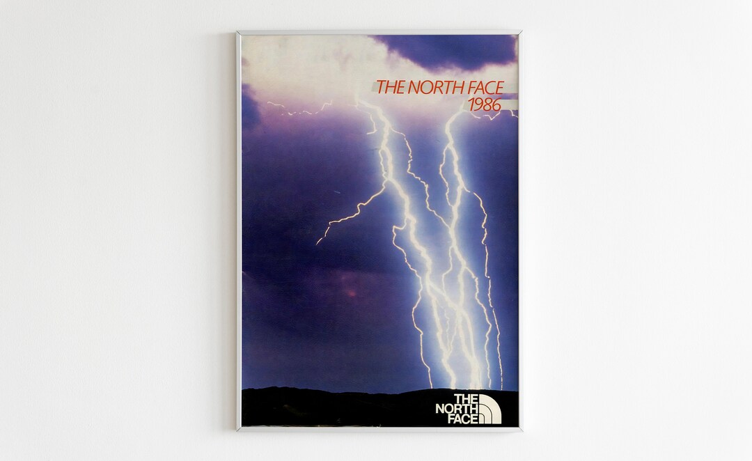 The North Face Advertising Poster, 80s Style Outdoor Print, Vintage Ad ...