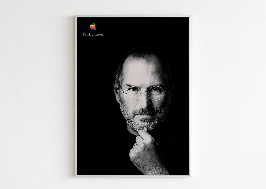 Apple Steve Jobs "think Different" Advertising Poster, 90s Retro Style ...