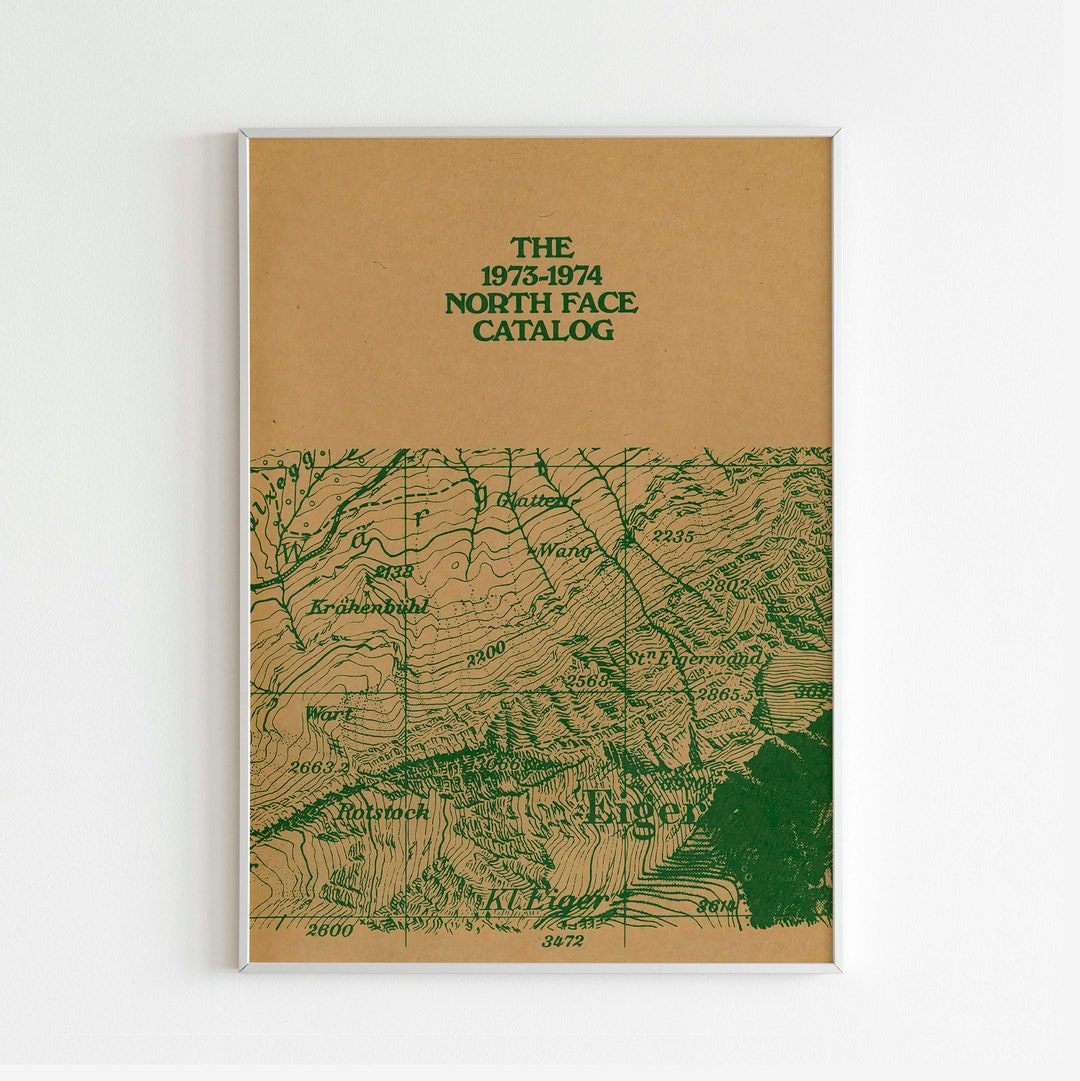 The North Face 1973-1974 Catalogue Front Cover Poster, 70s Style ...
