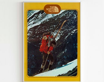 The North Face Advertising Poster, 80s Style Outdoor Print, Vintage Ad ...