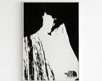 The North Face Advertising Poster, 80s Style Outdoor Print, Vintage Ad ...