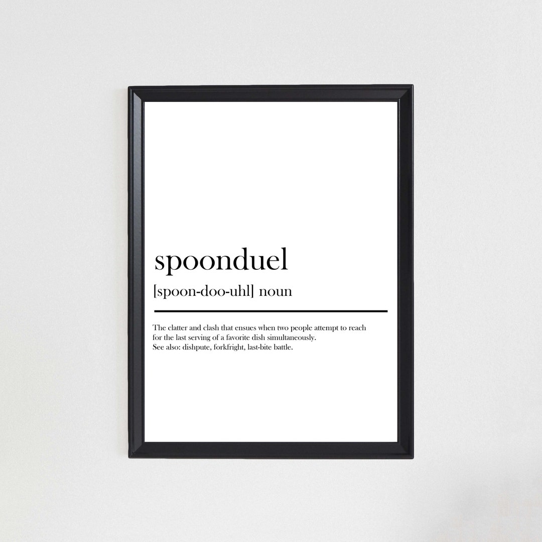 Spoonduel Poster, Culinary Competition Humor Art, Kitchen Wall Decor ...