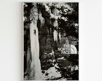 The North Face Advertising Poster, 80s Style Outdoor Print, Vintage Ad ...