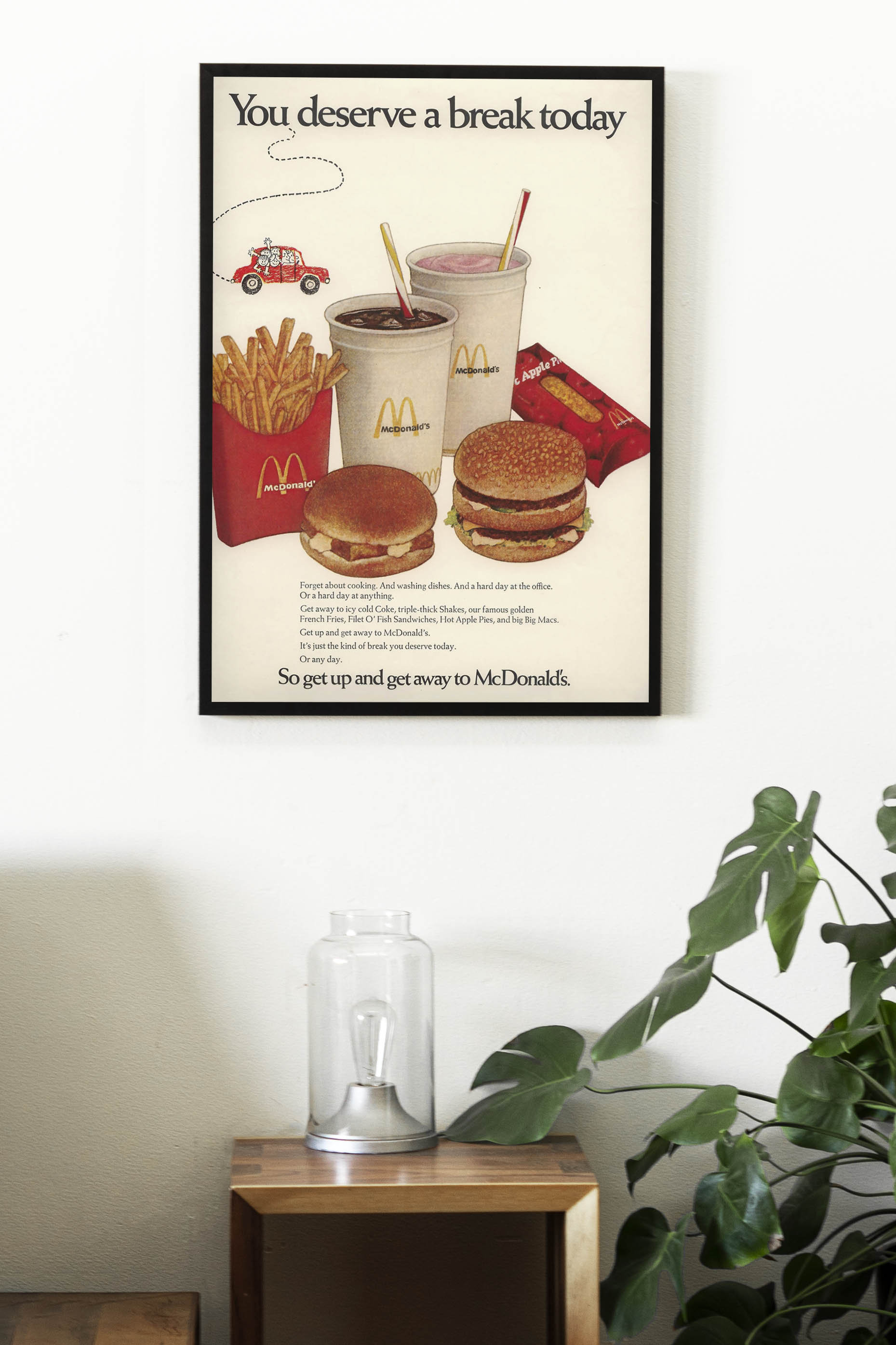 Mcdonald's you Deserve a Break Advertising Poster, 80s Style Print ...
