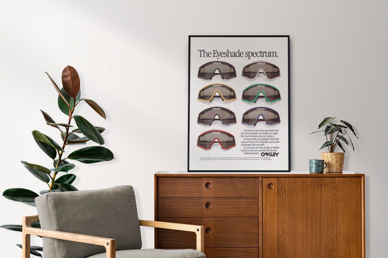 Oakley Advertising Poster, 90's Style Print, Ad Wall Art, Vintage ...