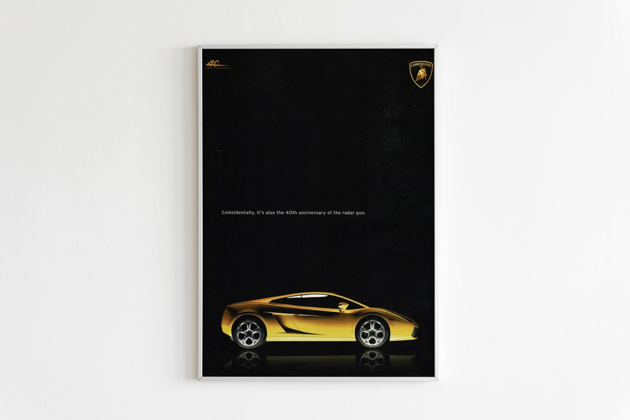 Lamborghini Advertising Poster Sport Car 00s Style Print - Etsy