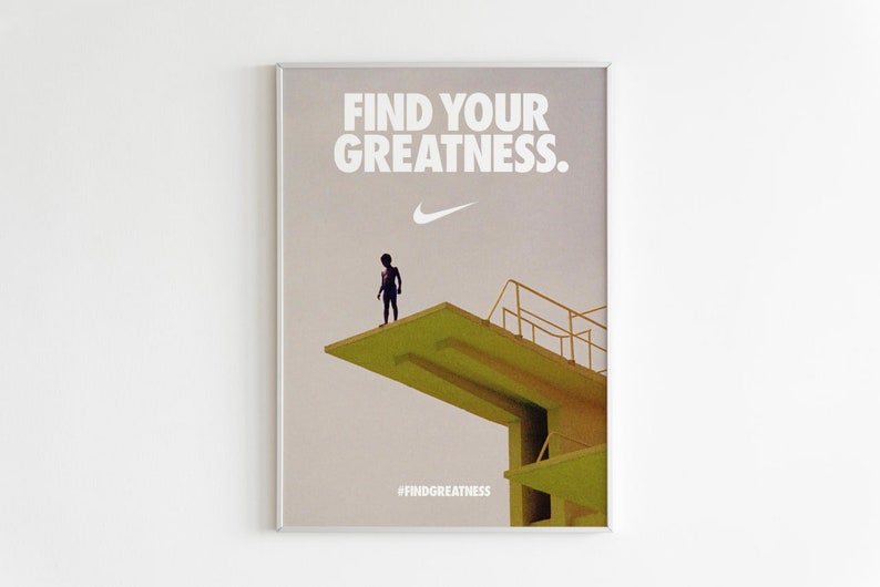 Nike find Your Greatness Advertising Poster Ad - Etsy