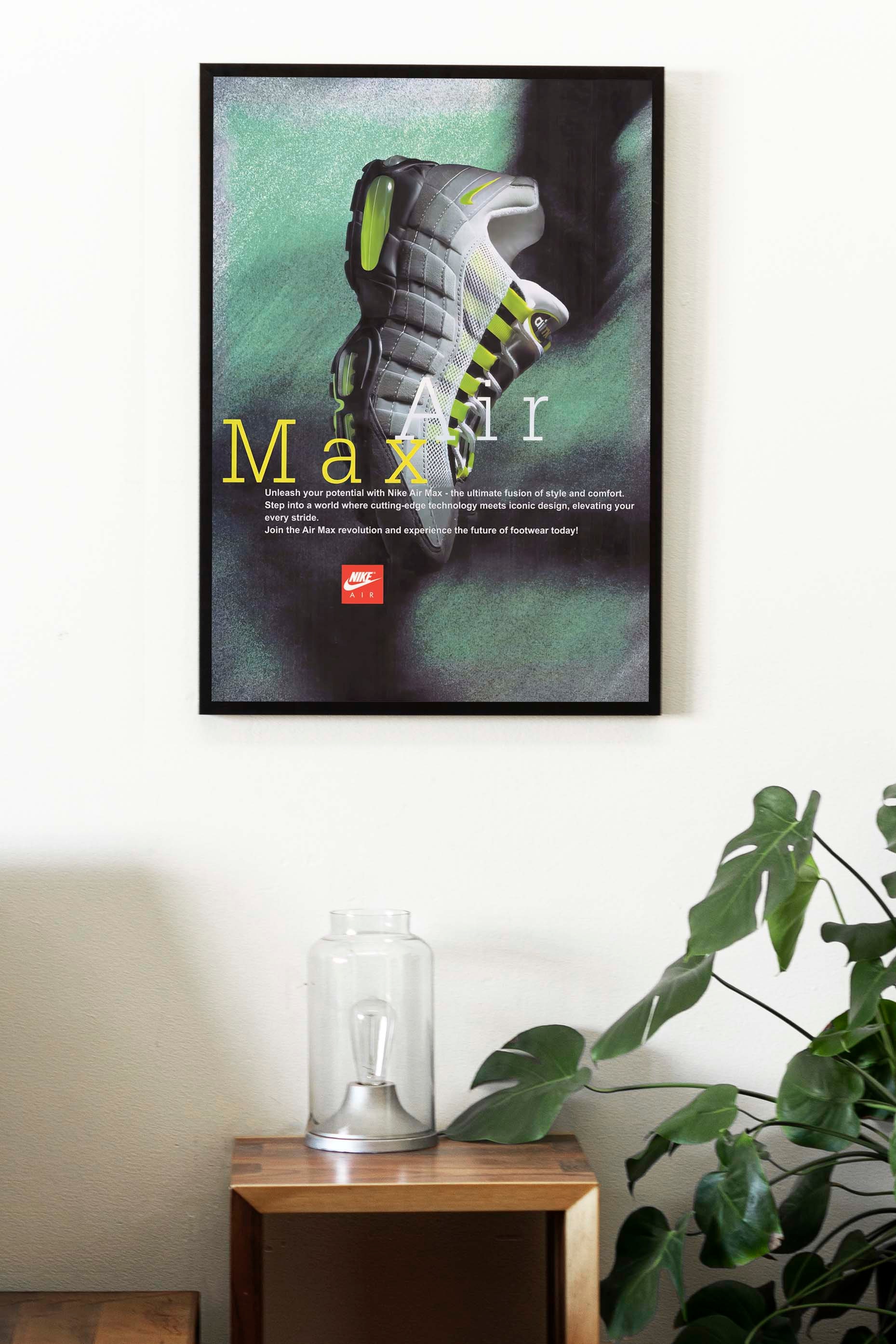 Nike Air Max 1995 Advertising Poster, 90s Style Shoes Print, Vintage Ad ...