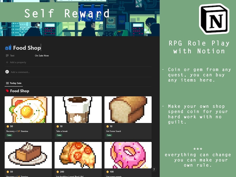 RPG Role Play Dark Mode Notion Template Personal Planner - Etsy