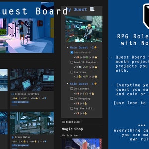 Dark Blue | RPG Role Play | Dark Mode | Notion Template | Personal ...