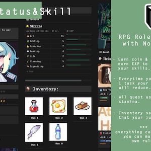RPG Role Play | Dark Mode | Notion Template | Personal Planner ...