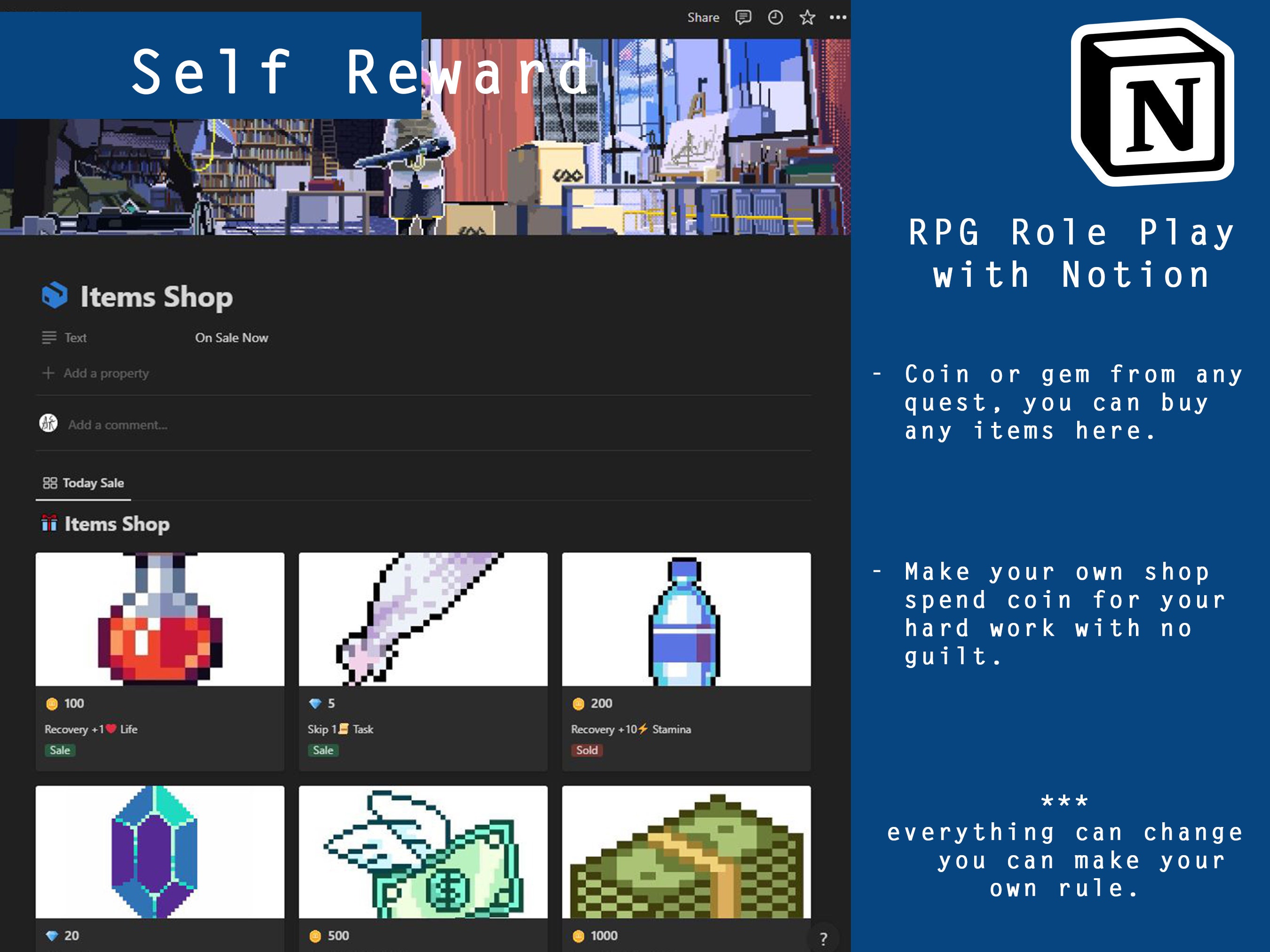 Dark Blue RPG Role Play Dark Mode Notion Template - Etsy