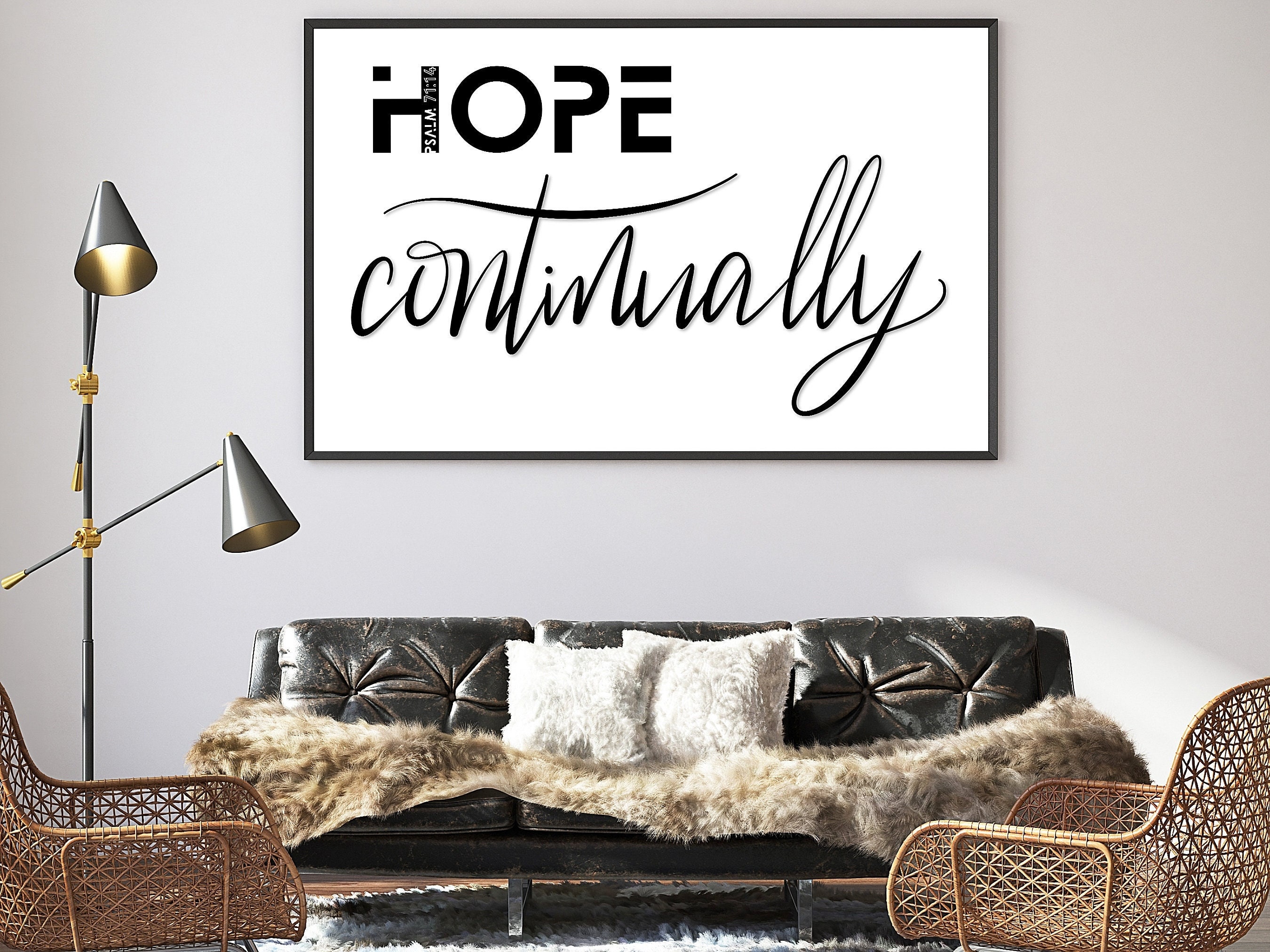 Hope Printable, Bible Verse Wall Art, Scripture Sign, Black and White ...
