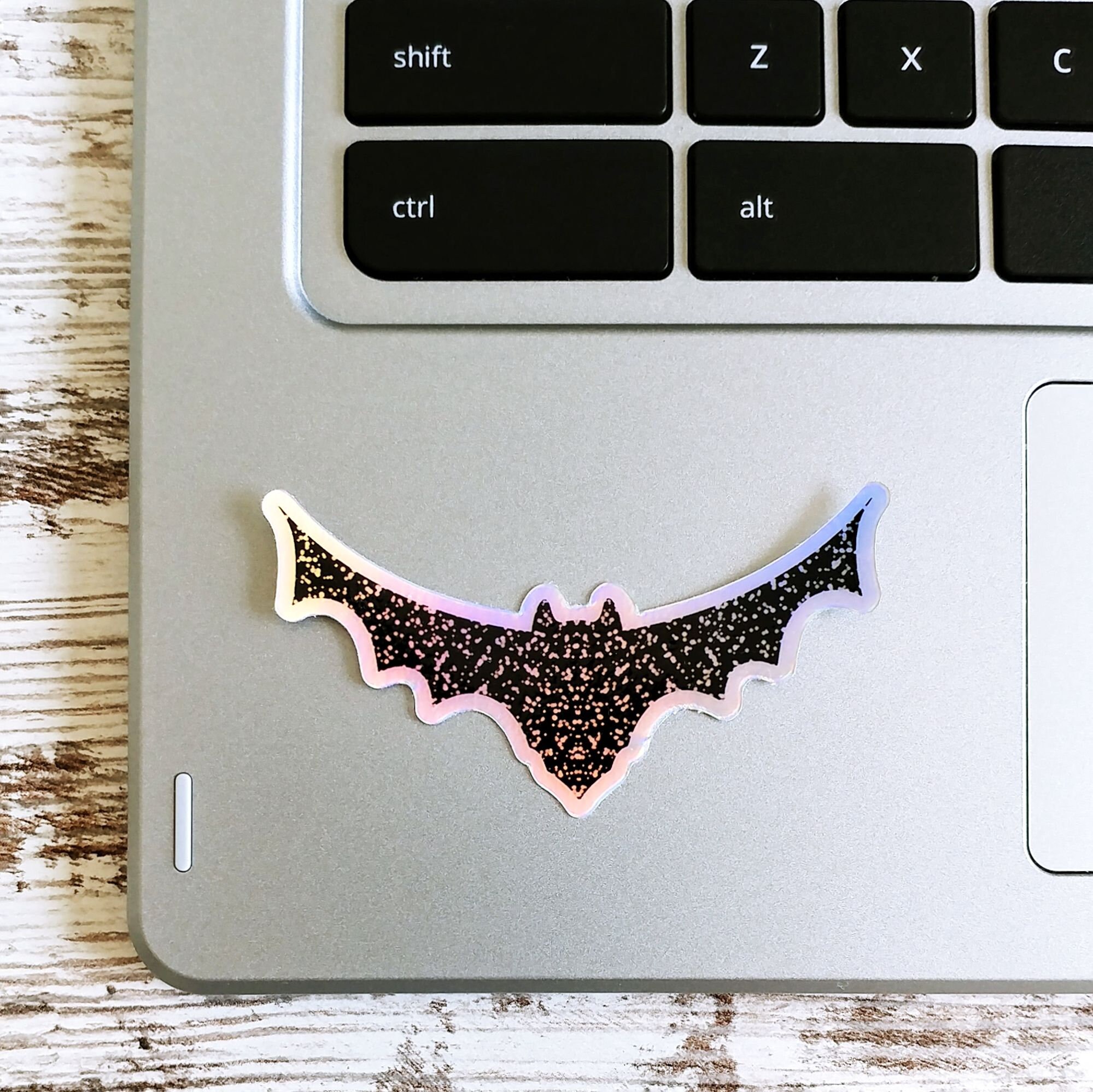 Holographic Spooky Bat Sticker, Creepy Cute Junk Journal Vinyl Sticker ...