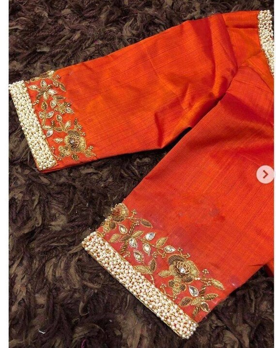 Zardosi Work Saree Blouse - Etsy