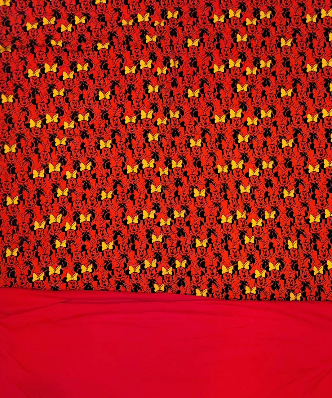 Super Cute Red With Minnie Mouse Faces and Wearing Bright - Etsy