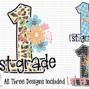 1st First Grade Printable Sublimation Design, Teacher, Clipart ...