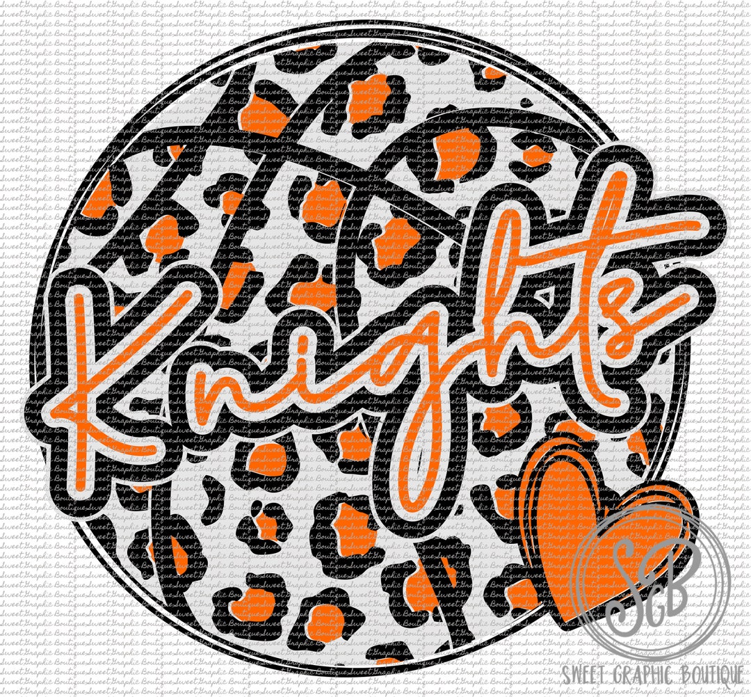 Knights Orange Leopard Basketball PNG, Basketball PNG, Leopard Cheetah ...