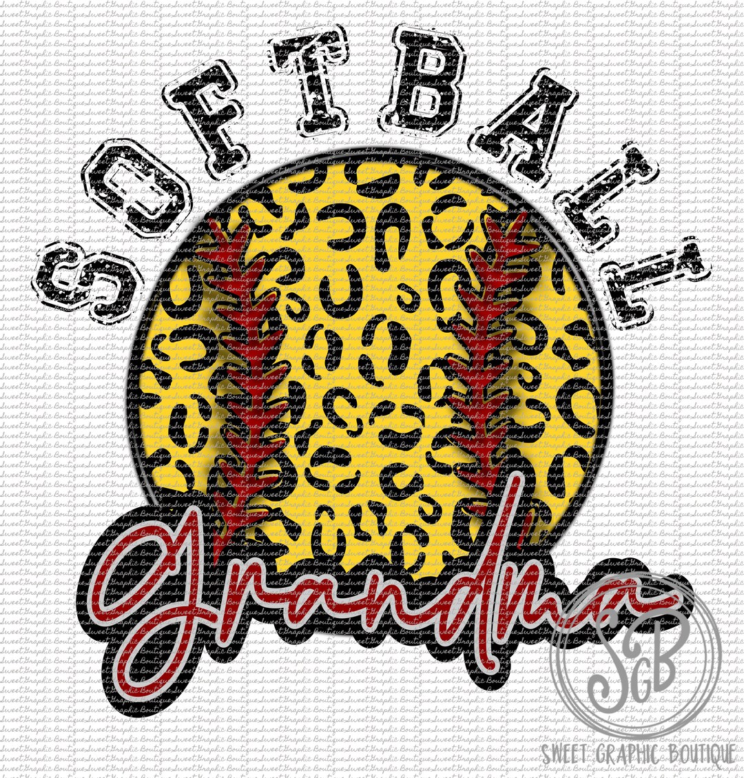 Softball Grandma Leopard Cheetah PNG, Cheetah Softball, Leopard ...