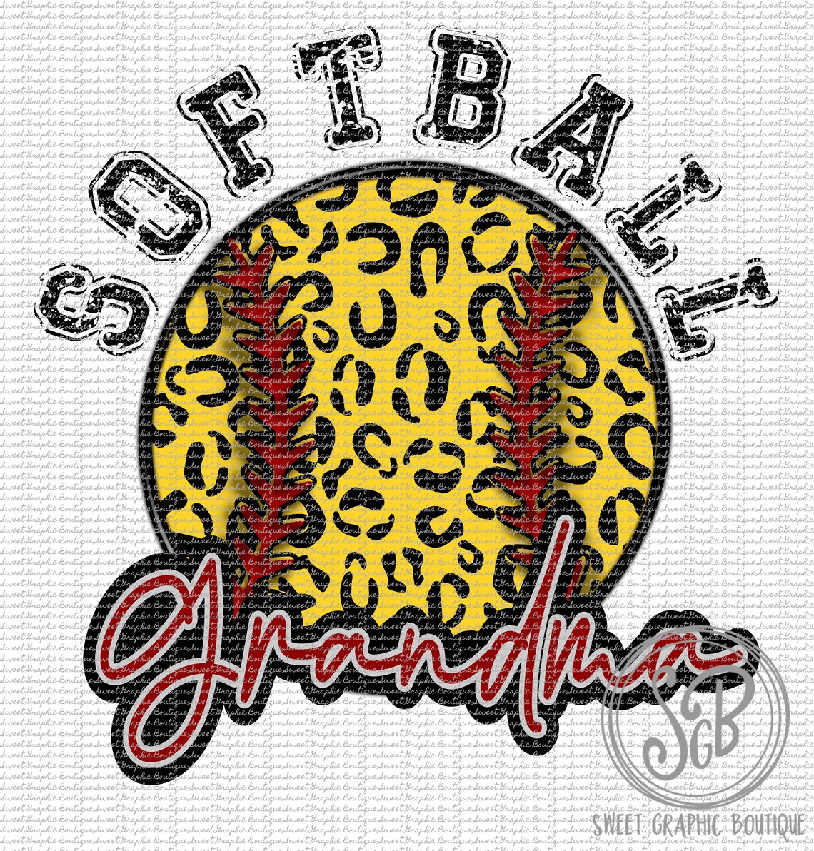 Softball Grandma Leopard Cheetah PNG Cheetah Softball - Etsy