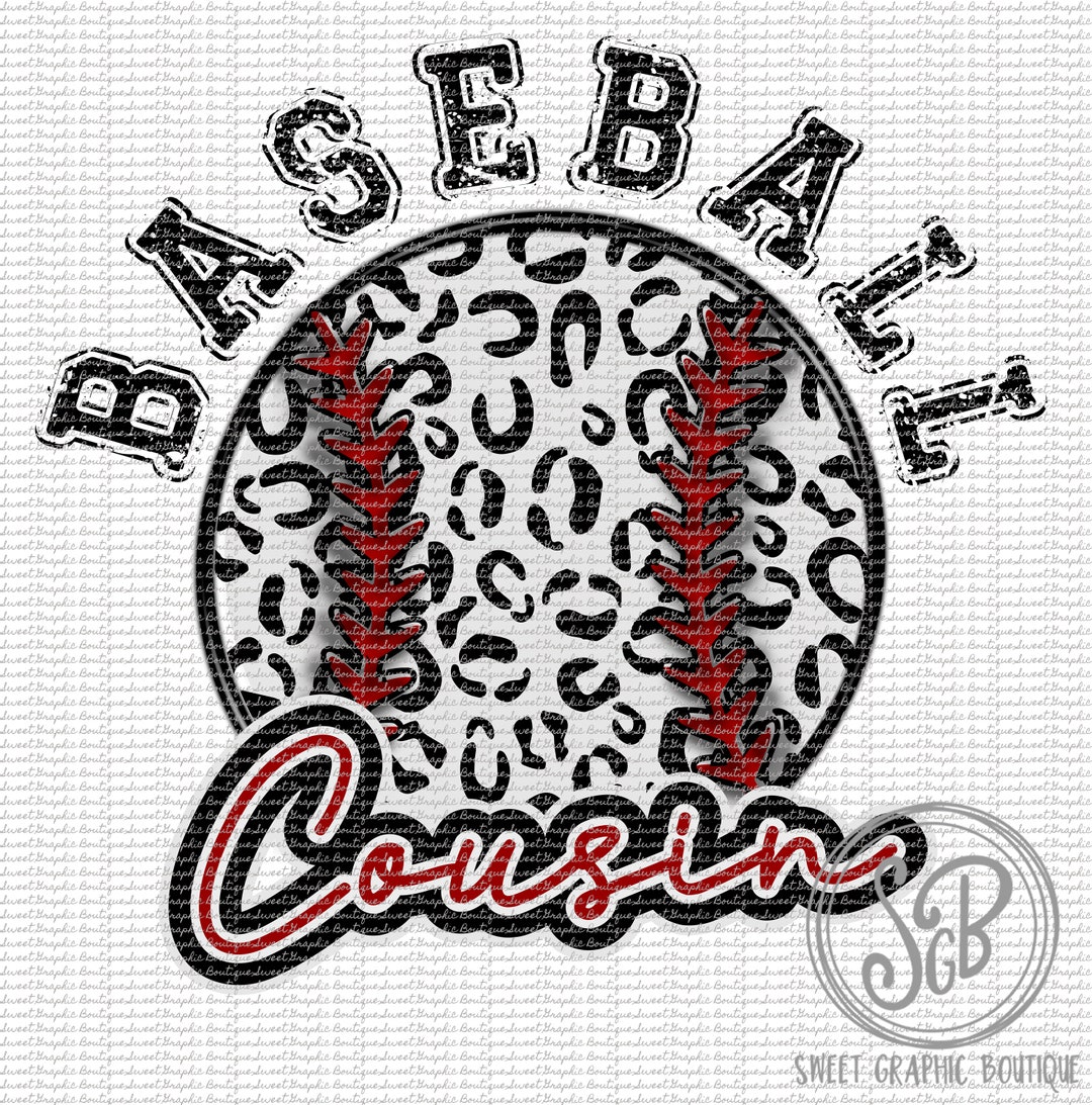 Baseball Cousin Leopard Cheetah PNG, Baseball PNG, Distressed, Leopard ...