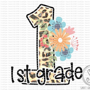 1st First Grade Printable Sublimation Design, Teacher, Clipart ...