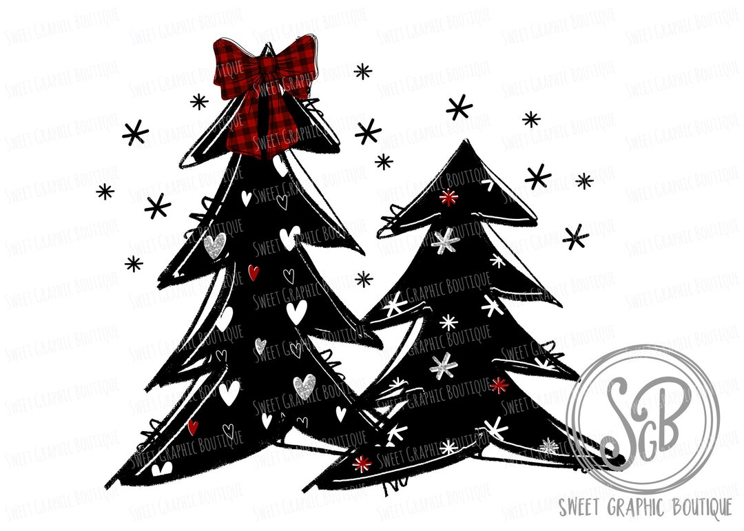 Buffalo Plaid Christmas Trees PNG, Christmas Clipart, Christmas ...