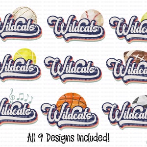 Wildcats PNG Wildcats Clipart Vintage Sport Bundle - Etsy