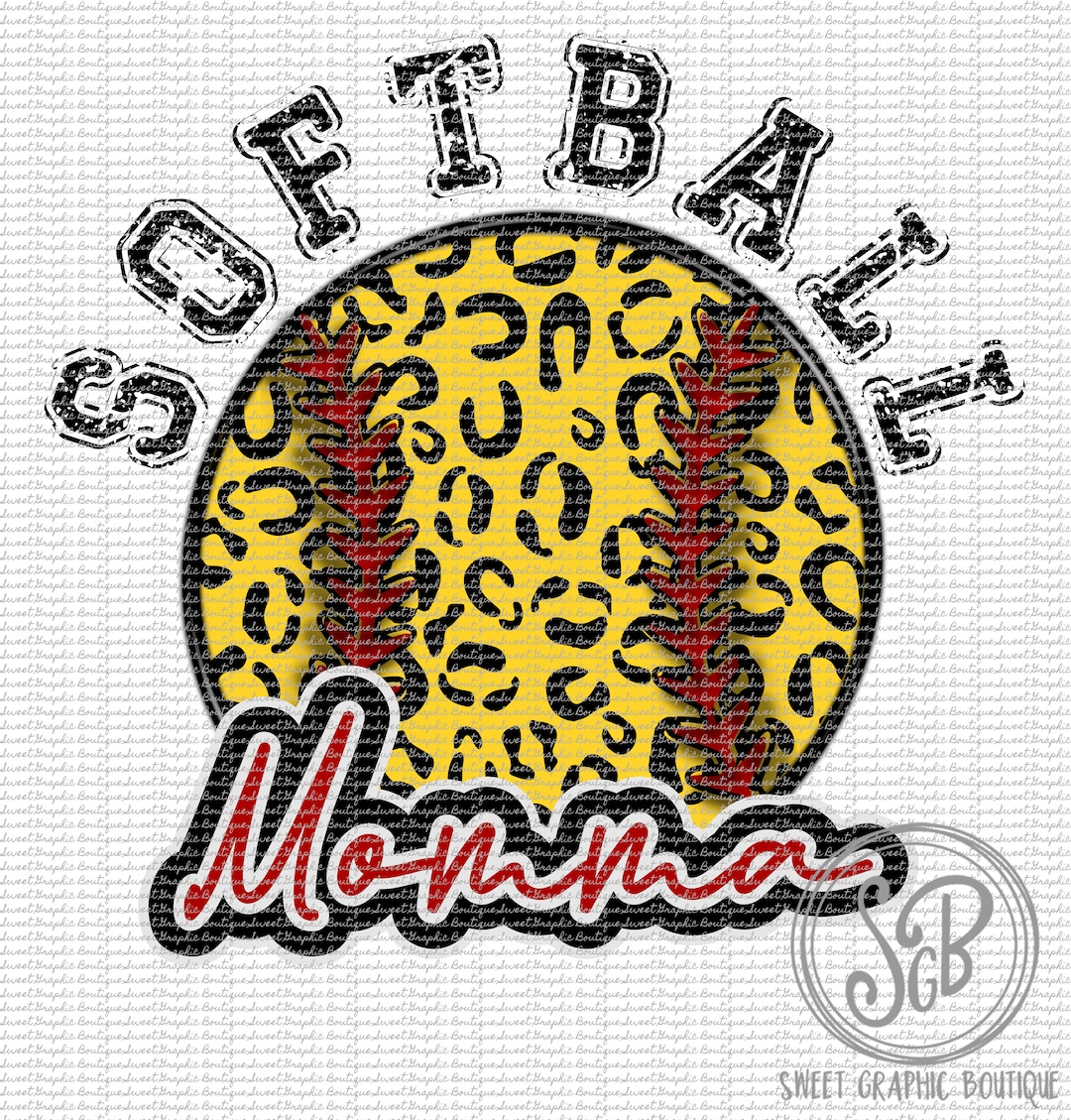 Softball Momma Leopard Cheetah PNG, Cheetah Softball, Leopard Softball ...