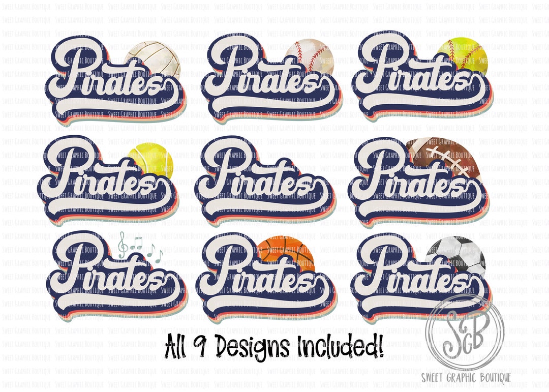 Pirates PNG, Pirates Clipart, Vintage Sport Bundle, Baseball ...